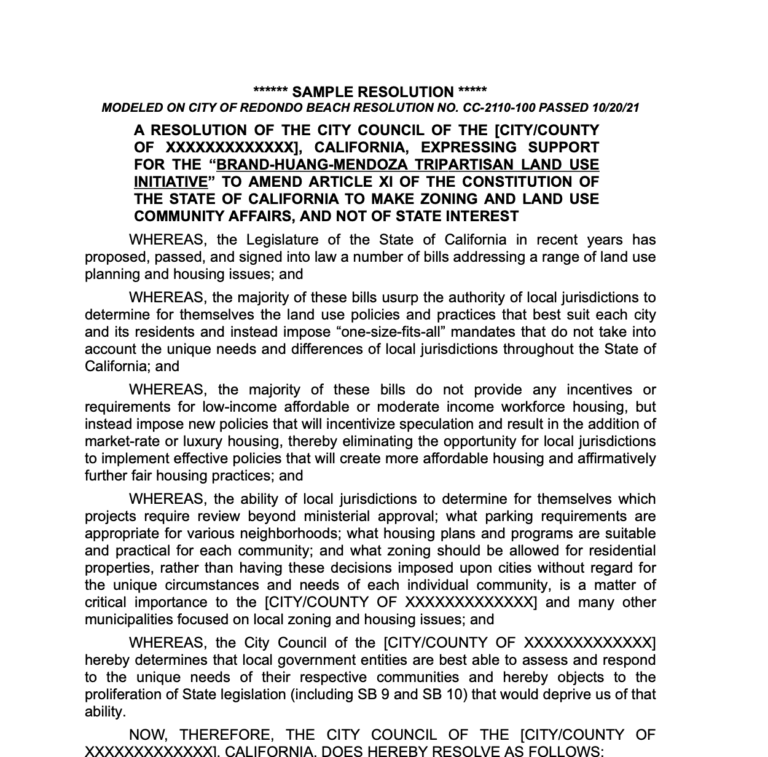 Sample Resolution - Our Neighborhood Voices